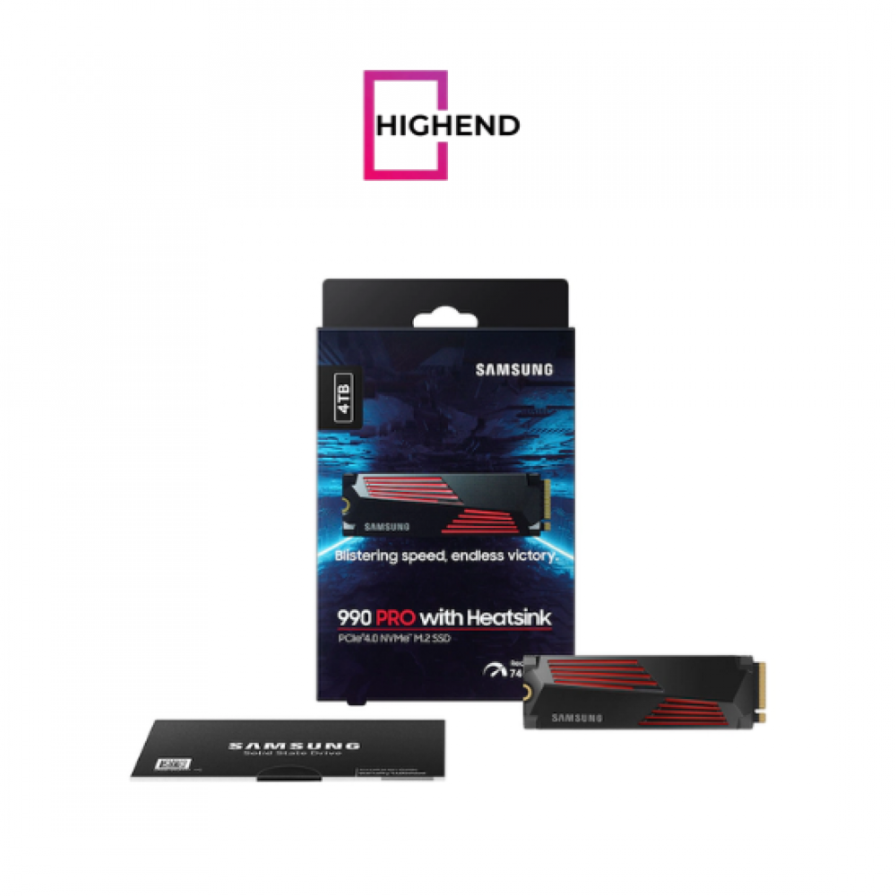 Samsung 990 PRO w/ Heatsink 4TB SSD NVMe M.2 – PCIe 4.0, up to 7,450 MB ...
