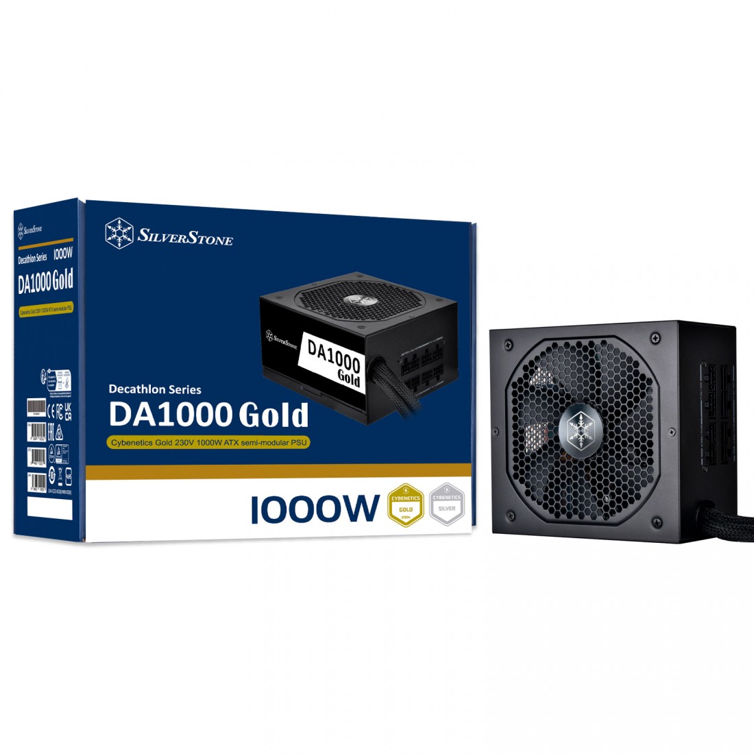 SilverStone DA1000 Gold Cybenetics Gold 1000W semi-modular ATX power supply
