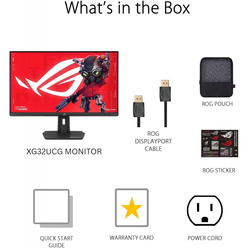 ASUS ROG Strix 32” 4K HDR Gaming Monitor (XG32UCG) – 3840x2160, Dual ...